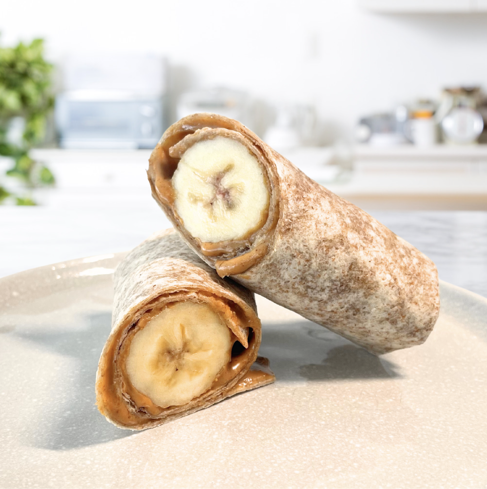 Peanut Butter Banana Tortilla Rolls - Half Your Plate